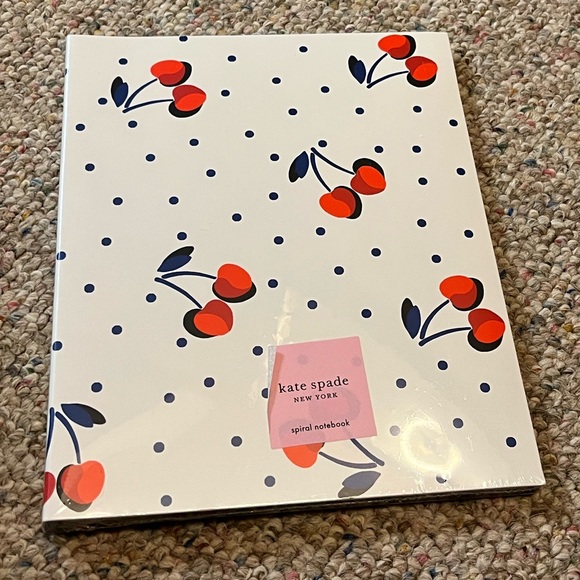 kate spade | Office | Kate Spade Vintage Cherry Dot Concealed Spiral ...